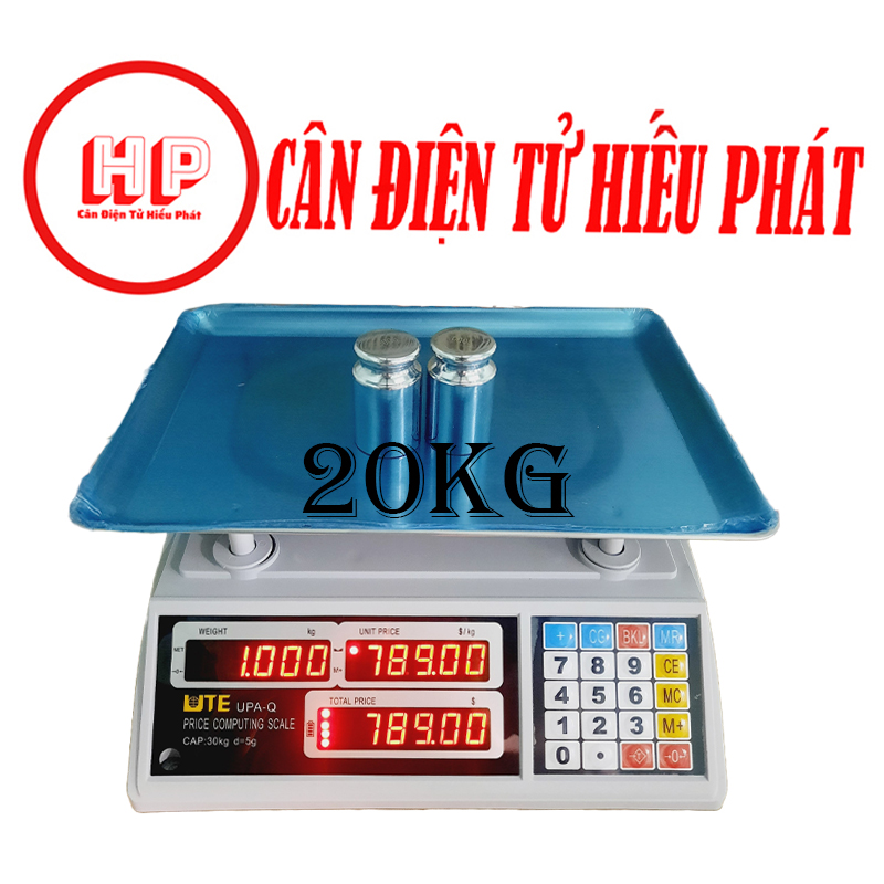Cân điện tử tính tiền UBAQ-20kg Bảo hành 24 Tháng - Cân điện tử Hiếu Phát